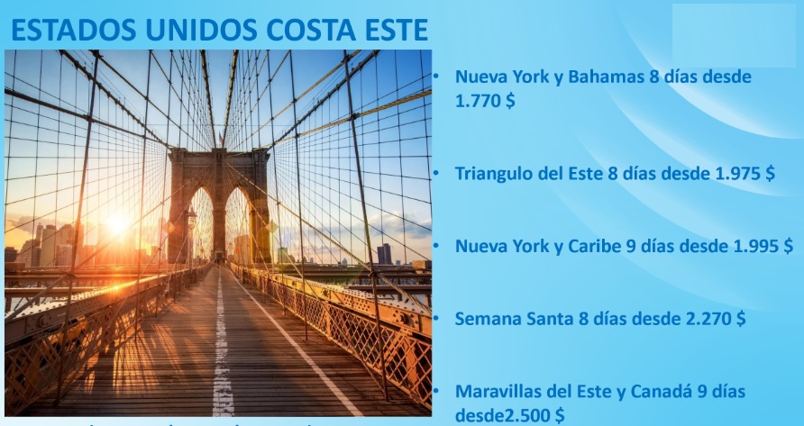 Info de Viajes TAIAR PROGRAMACIÓN 2025 — ESTADOS UNIDOS COSTA ESTE ...