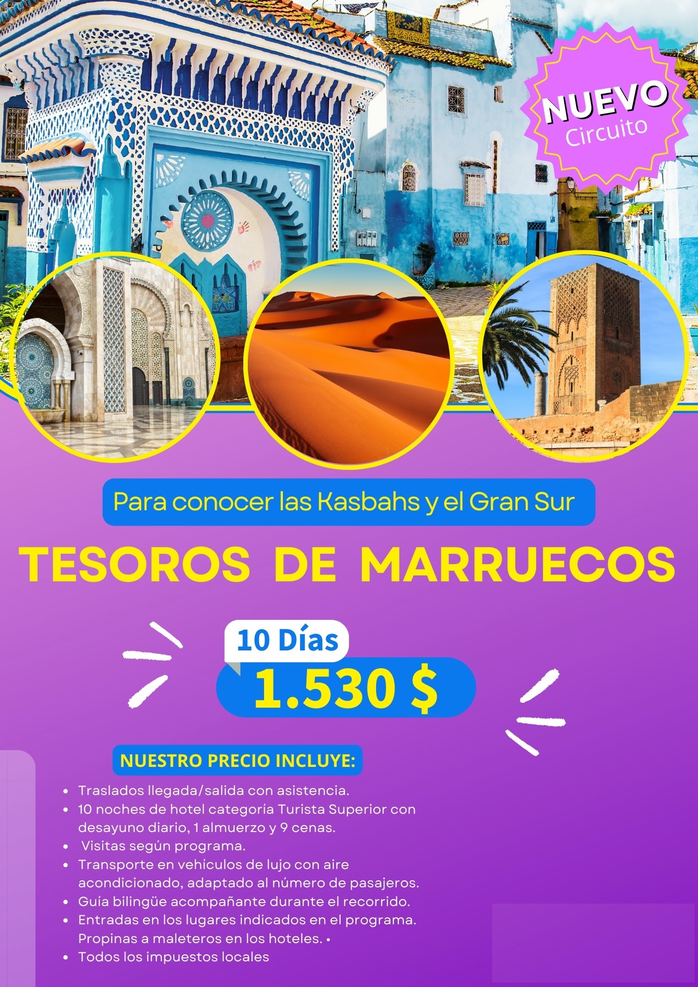 Info de Viajes TAIAR TESOROS DE MARRUECOS – ELITOURS – Ofertas de ...